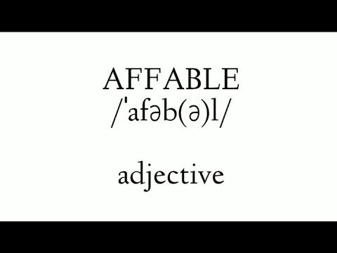 Affable Definition
