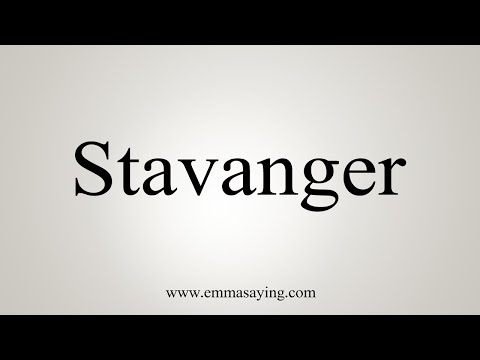 How To Say Stavanger
