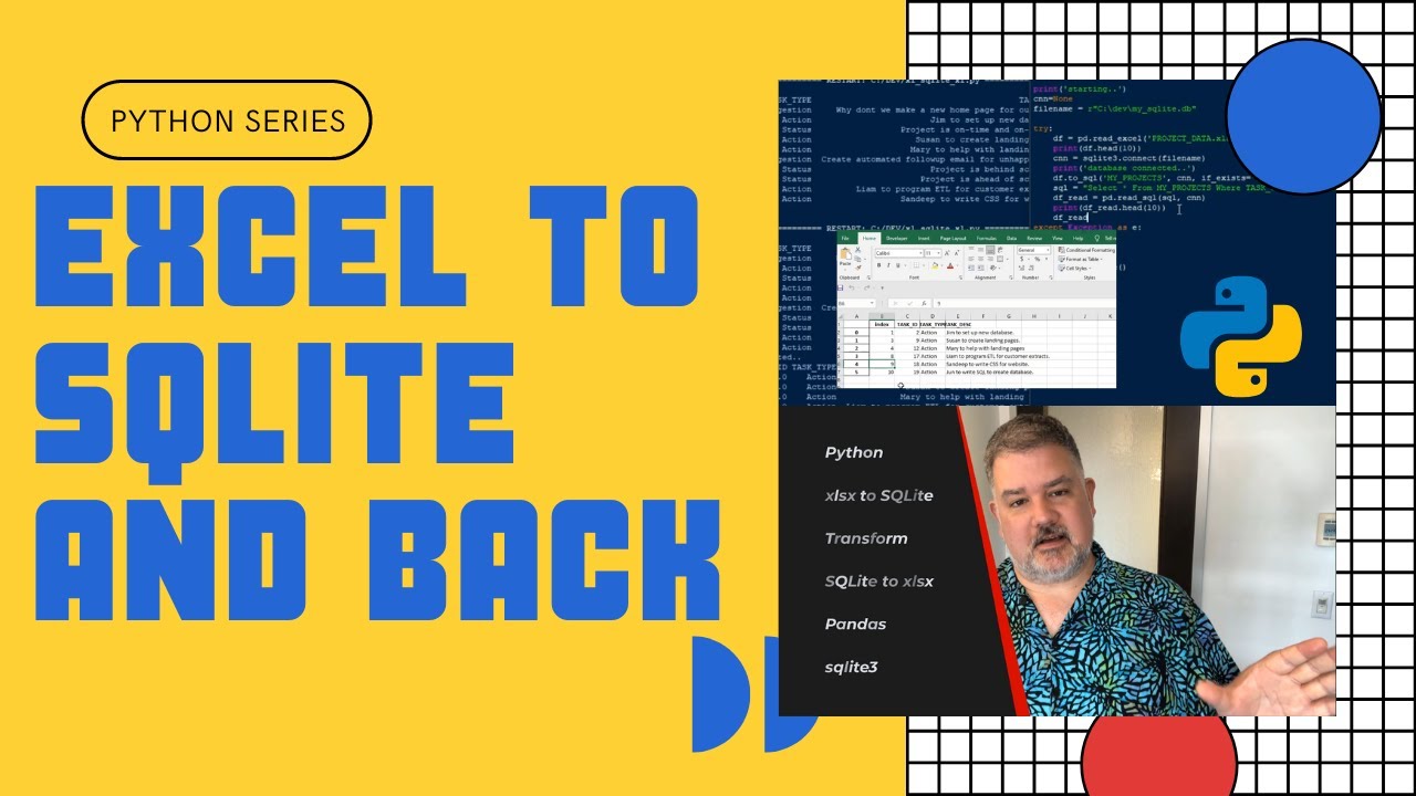 Migrate Data from MS Excel to SQLite and Back Again