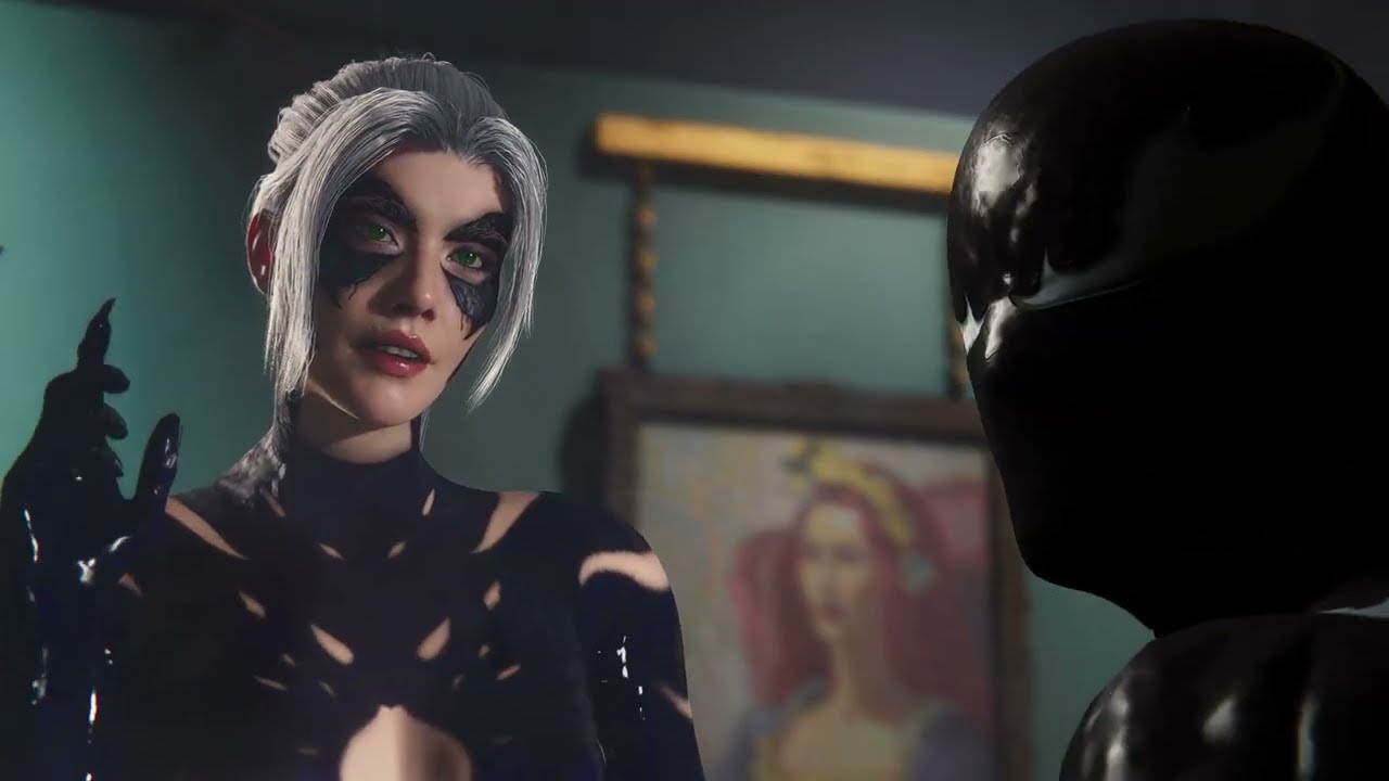 Venomized Black Cat And Symbiote Spider-Man scene