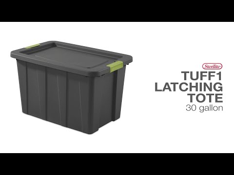 Sterilite 30 Gallon Tuff1 Latching Tote, Gray