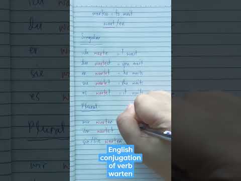 Conjugate warten in English #easylearning #funeasylearn #verbconjugation #learngerman #freelearning
