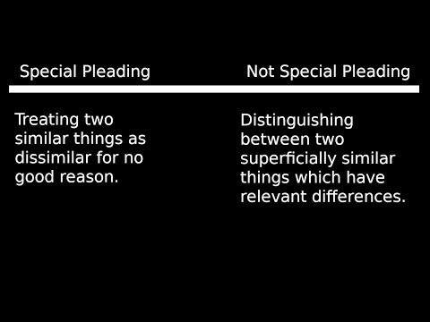 Logic Lesson: Special Pleading – Chris Lansdown