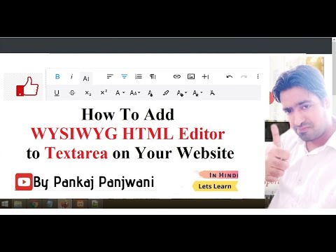 Learn HTML | Add WYSIWYG HTML Editor to Textarea | Hindi - Mind Luster