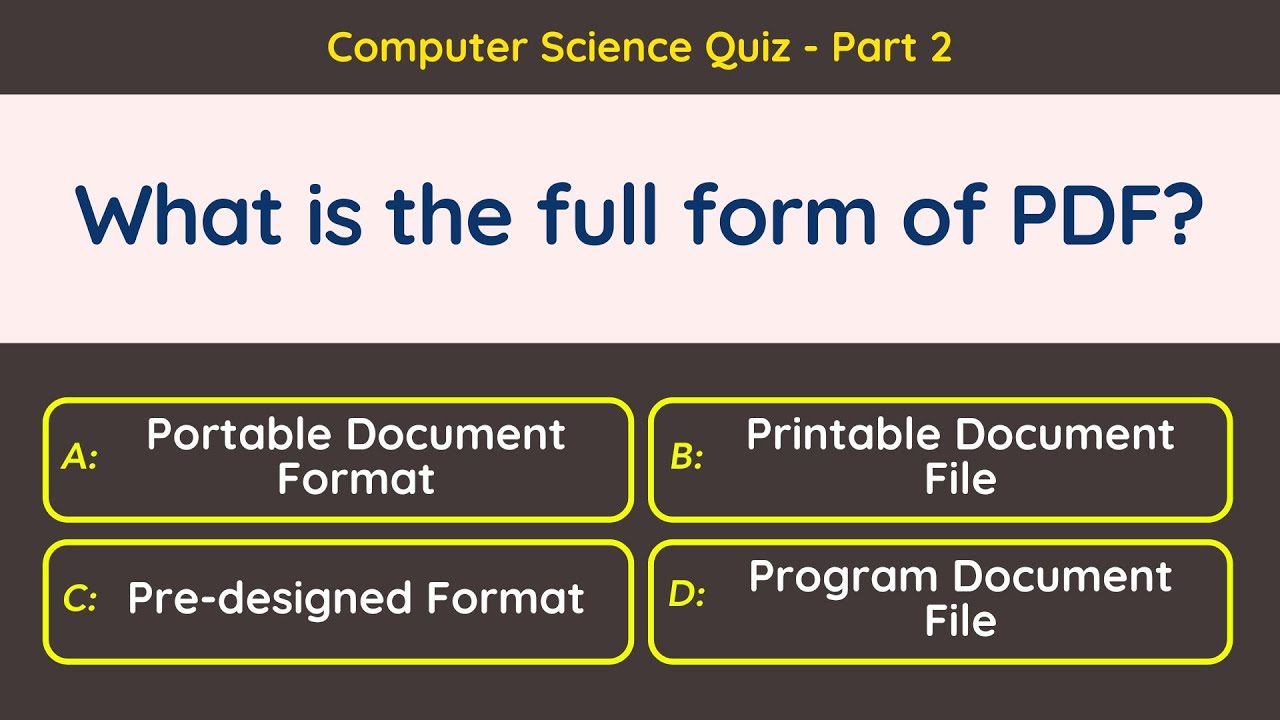 Computer Science Quiz – Part 2/10 | 10 Questions for Students of IT, Programming & Computing