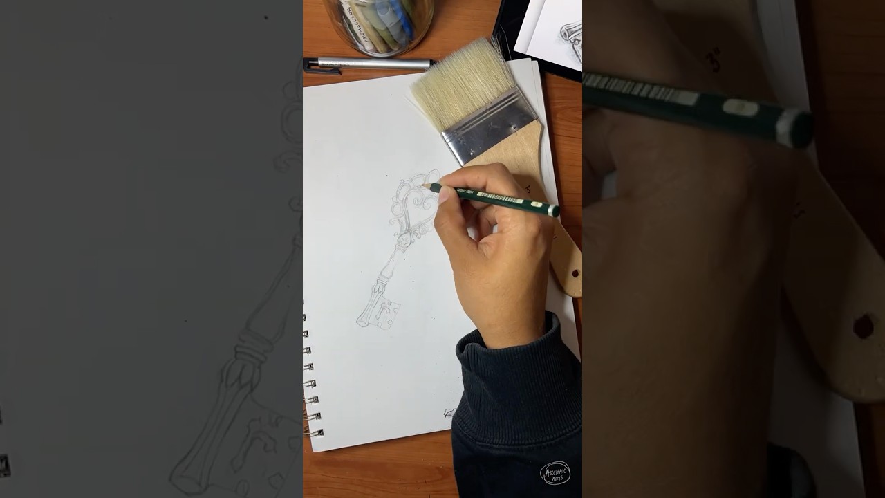 A Key w. Wings | Library Drawing Class