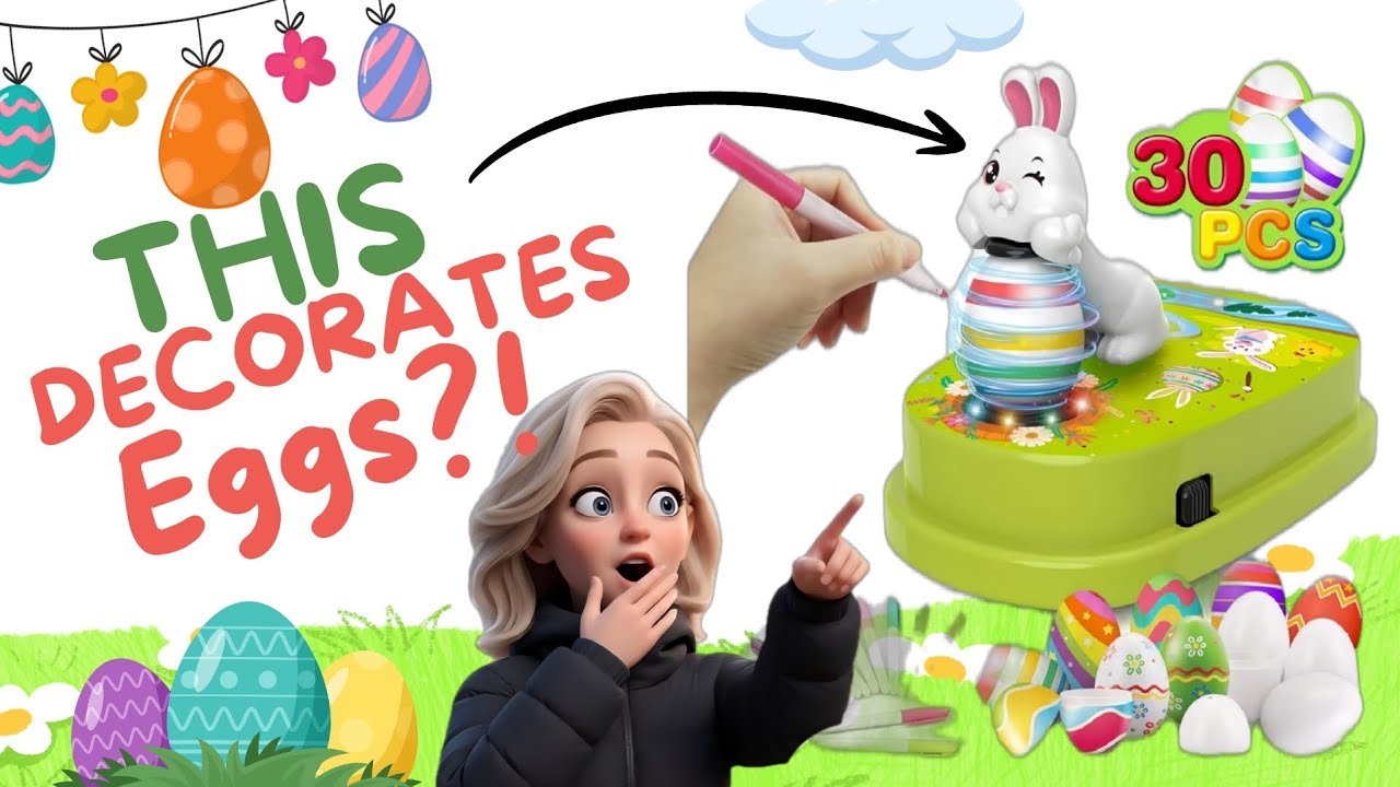 This Machine Decorates Easter Eggs in Seconds! 🐣 Easter Egg Spinner Kit