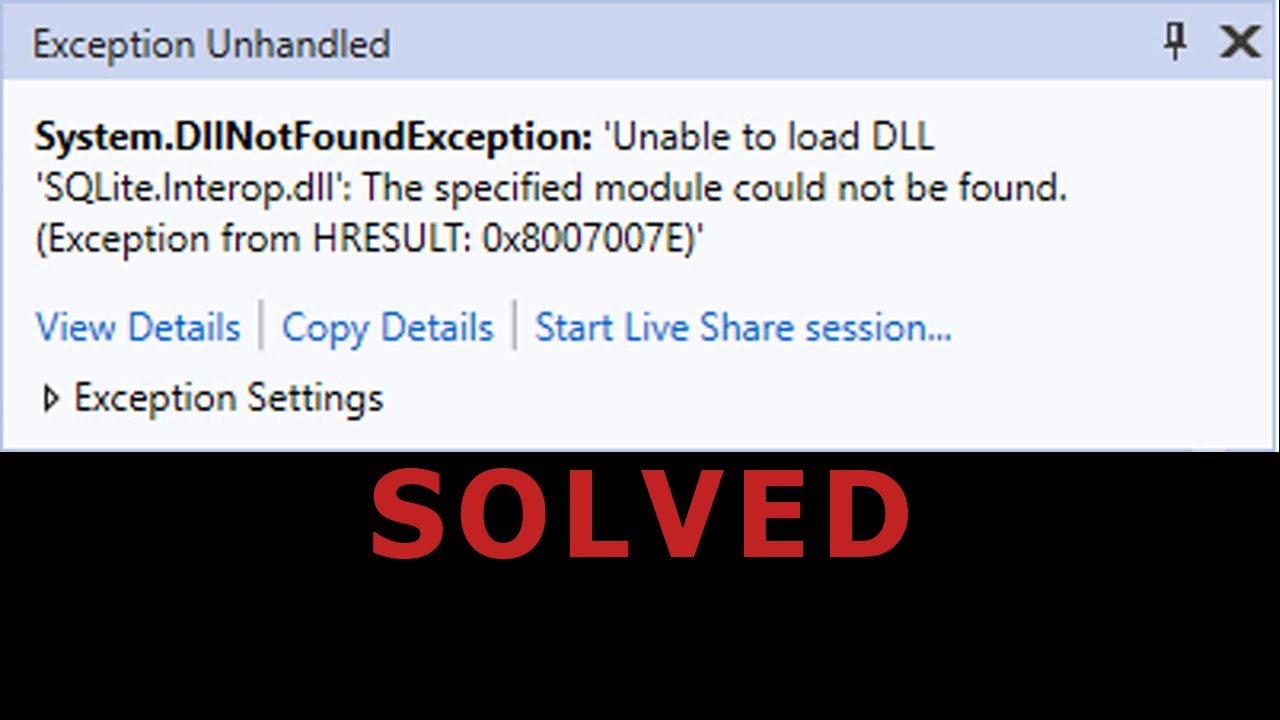 Unable to load DLL SQLite.Interop.dll