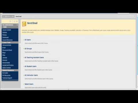 Blackboard -- Create and Send an Email in Course Mail