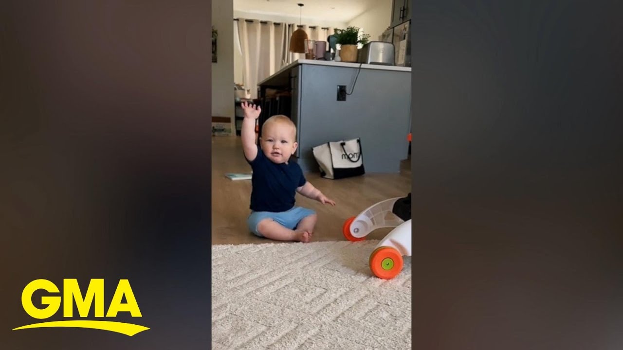 Baby has the cutest dance to 'I Like to Move It'