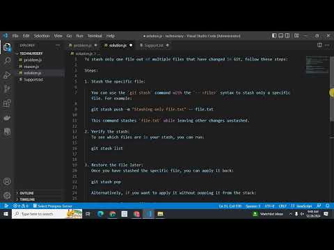 How to Stash a Single File Out of Multiple Changes in Git: A Quick Guide