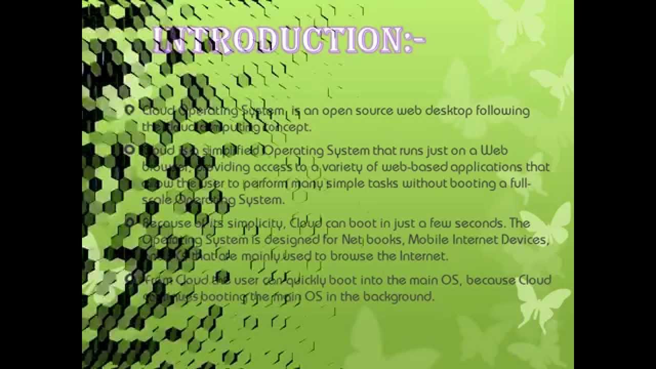 PPT-CLOUD  COMPUTING OPERATING SYSTEM