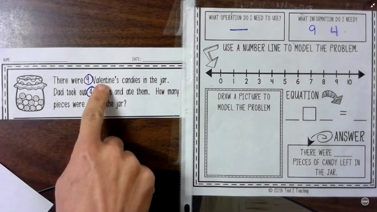 1st Grade Math   Word Problems