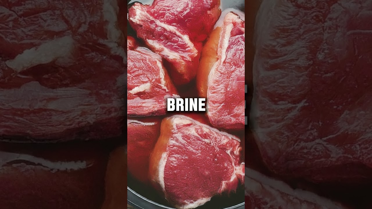 wet curing of meat in a short video