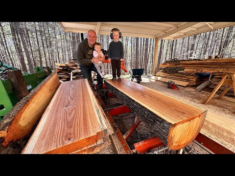 I Bought a WoodMizer LX55 Sawmill. Milling Huge Red and White Oak Logs!