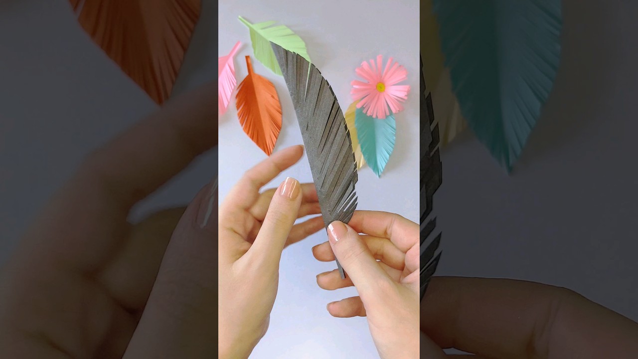 Paper Feather Tutorial #shorts #youtubeshorts #papercraft #tutorial
