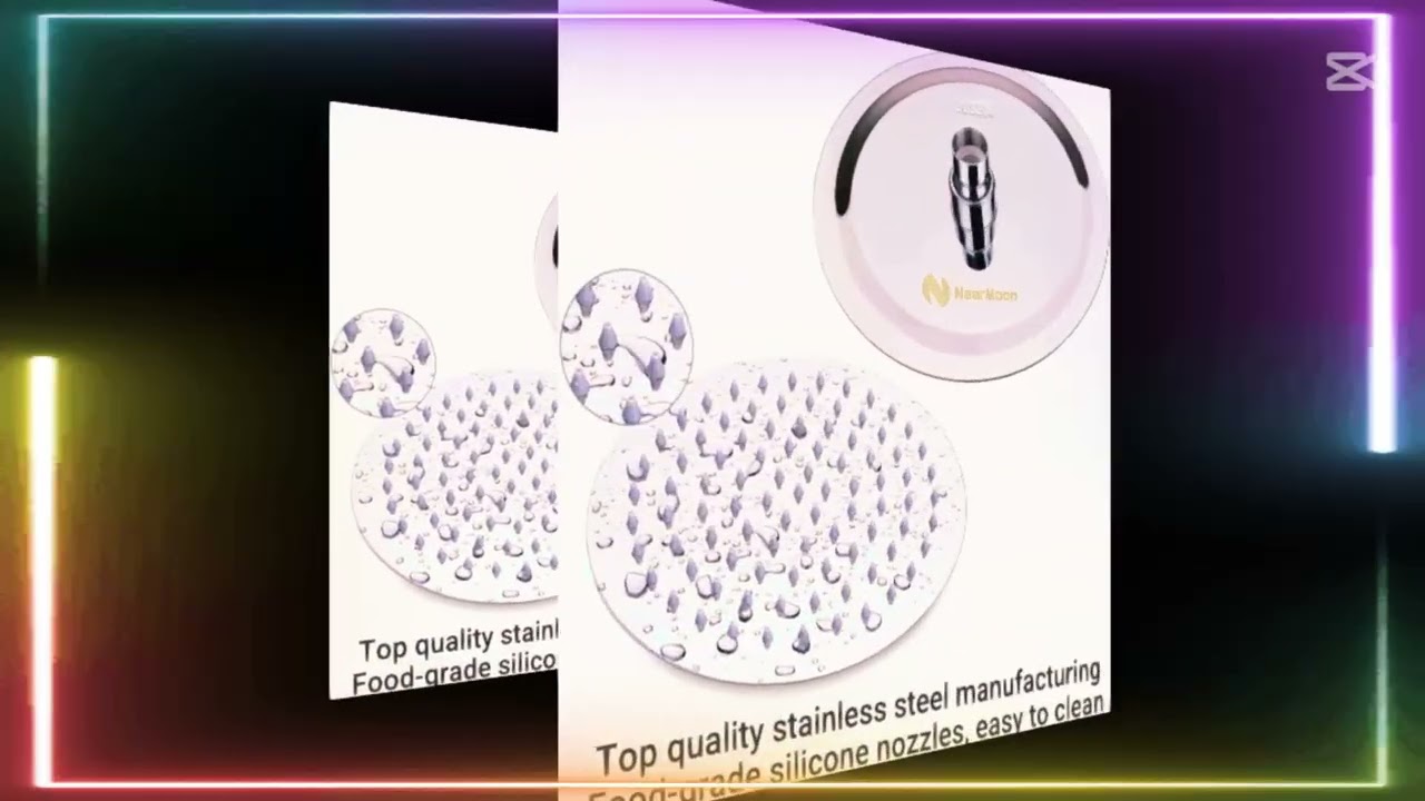 BA485  NearMoon Rain Shower Head with 11'' Adjustable Arm,