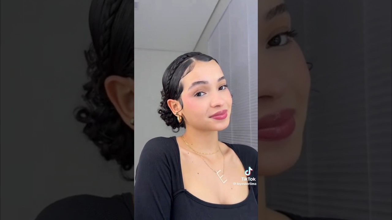 Penteado com trança e coque 😮‍💨 #amovcs #penteados #penteadoparacabelocacheado #amovcs #penteados