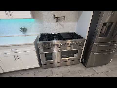 FORNO Galiano Dual Fuel 48 Inch Freestanding Range 8 Sealed Brass Burners Cooktop Review