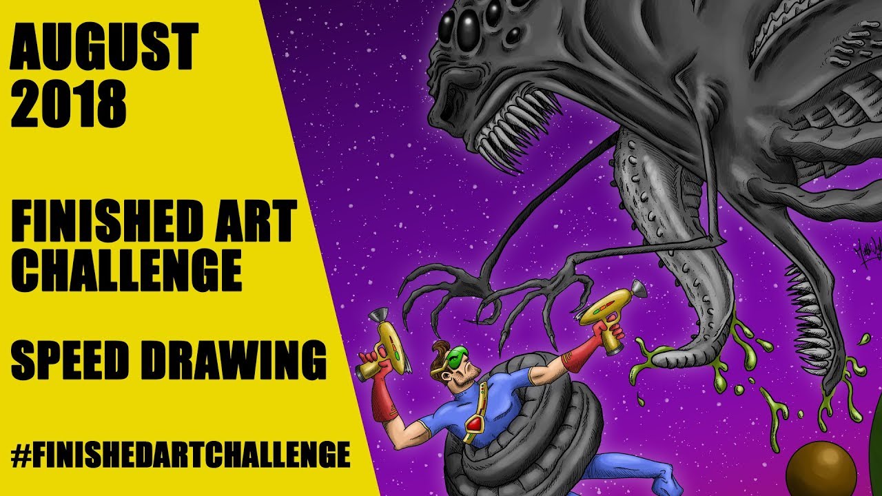 Finished Art Challenge - August 2018 Speed Drawing