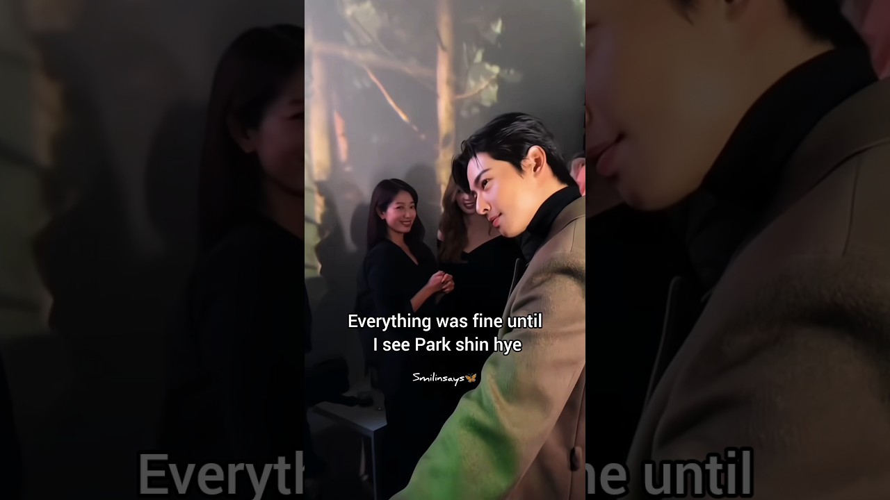 Park shin Hye reaction after watching Cha Eun-woo 😯 #smilinsays #astrochaeunwoo