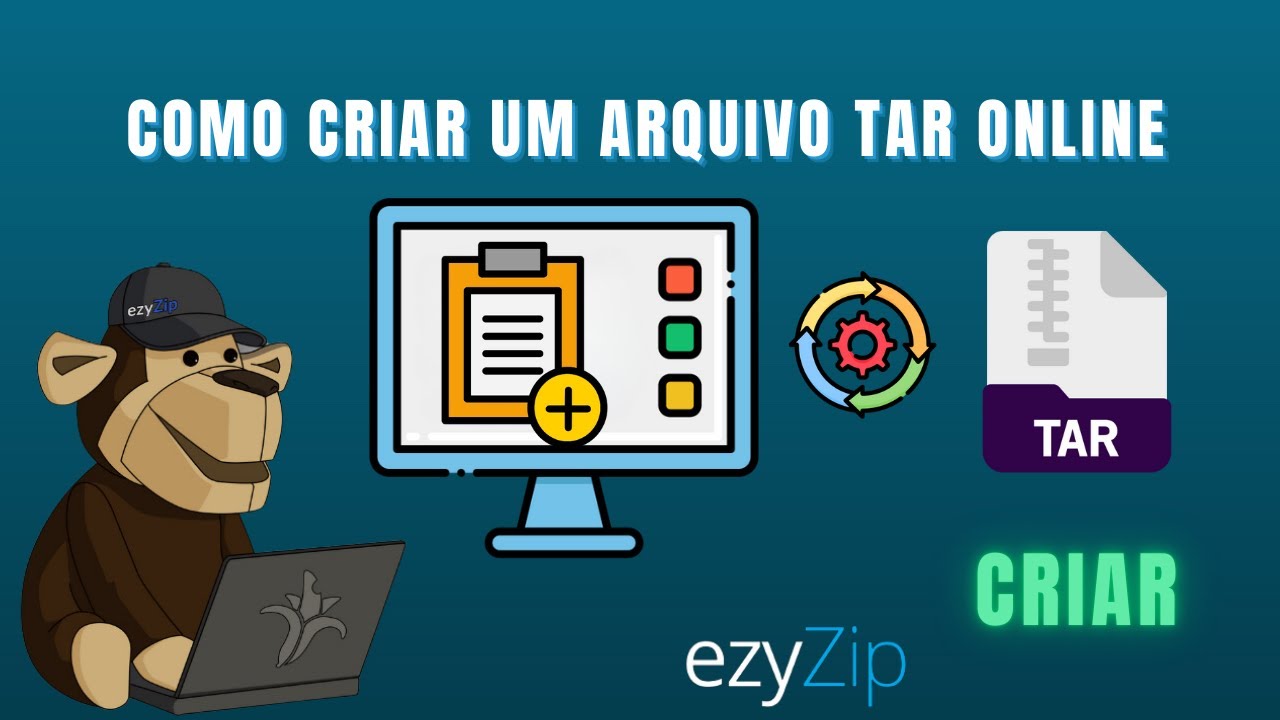 Crie arquivos TAR online | Ferramenta gratuita de compressão TAR - ezyZip
