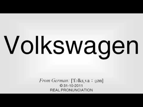 How to pronounce "Volkswagen"