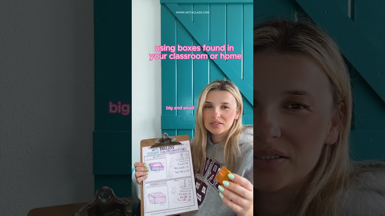 Volume of a Rectangular Prism using boxes | Math Activities, Worksheets or Centers