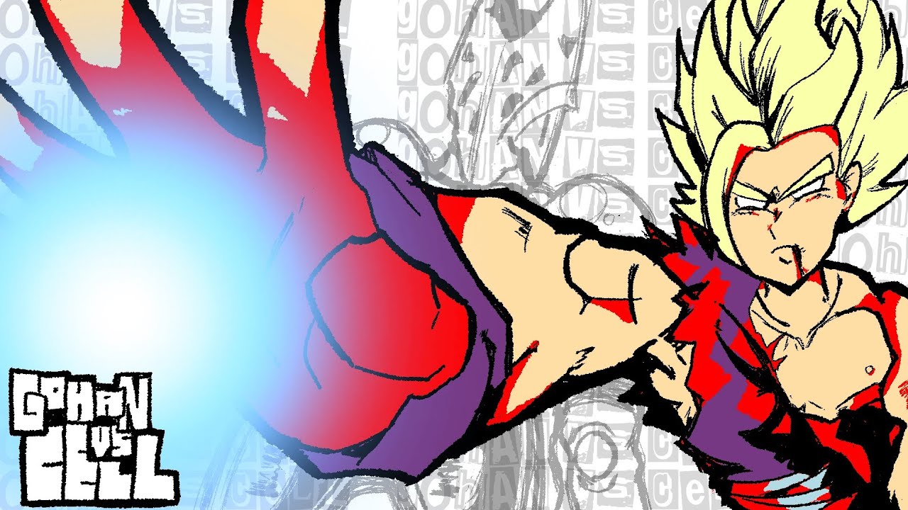 GOHAN vs CELL RE-ANIMATED (stick nodes)