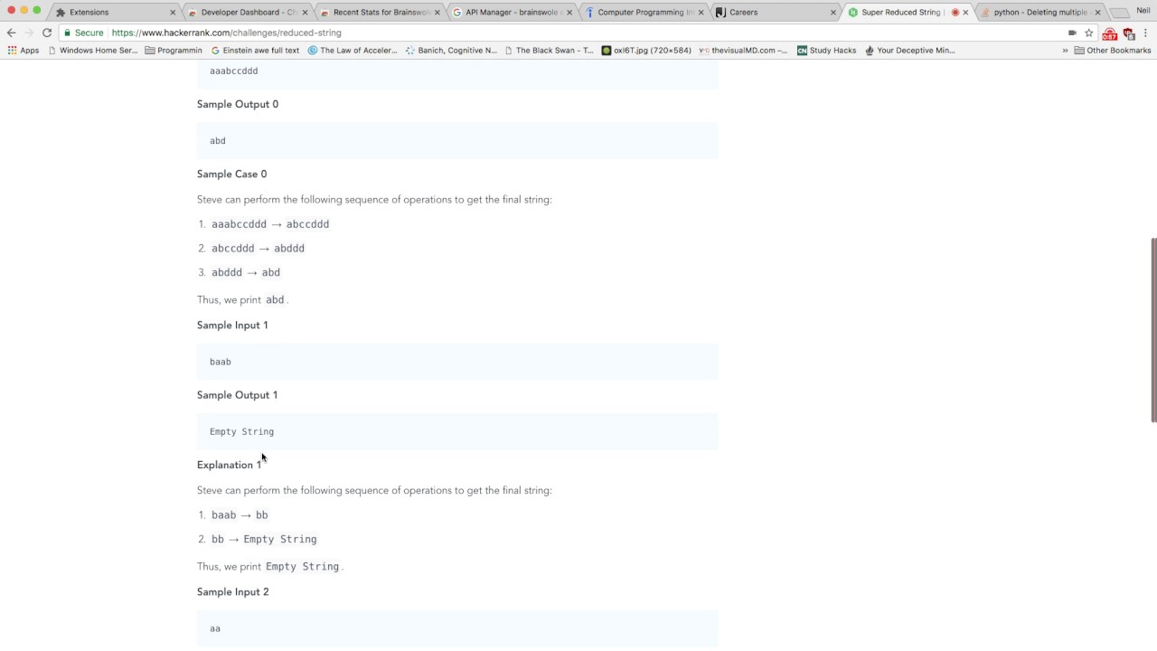 HackerRank | reduced string