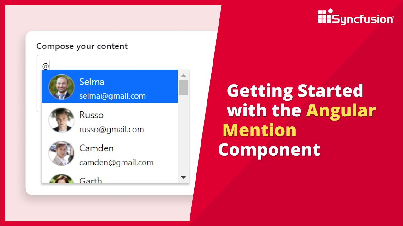 Getting Started with the Angular Mention Component
