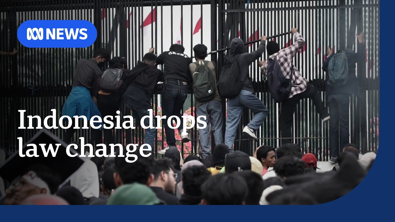 Indonesian parliament cancels plan to change election rules after mass protests | ABC News