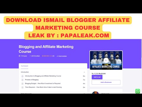 How To Free Download Blogging and AMAZON Affiliate Marketing Course Course By Ismail Blogger