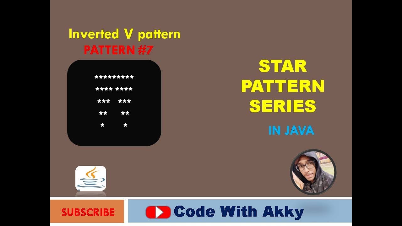 [Inverted V shape]STAR PATTERN Program 7 IN JAVA | INVERTED V-PATTERN