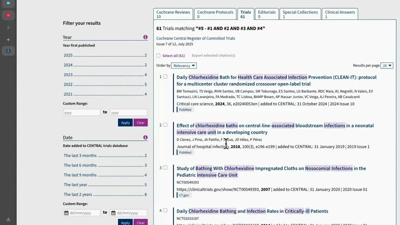 Using the Cochrane Library