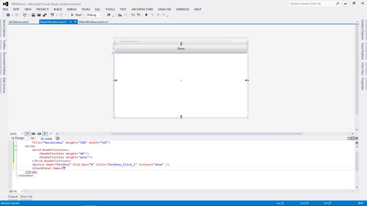 Tutorial WPF   Creating And Using An User Control C#   VS 2012