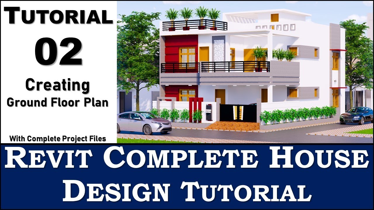 Tutorial 02 | Revit Complete House Design | Ground Floor Plan