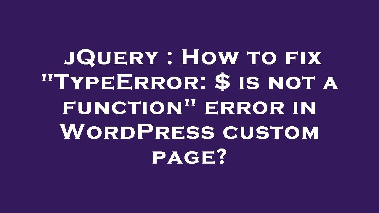 jQuery : How to fix 