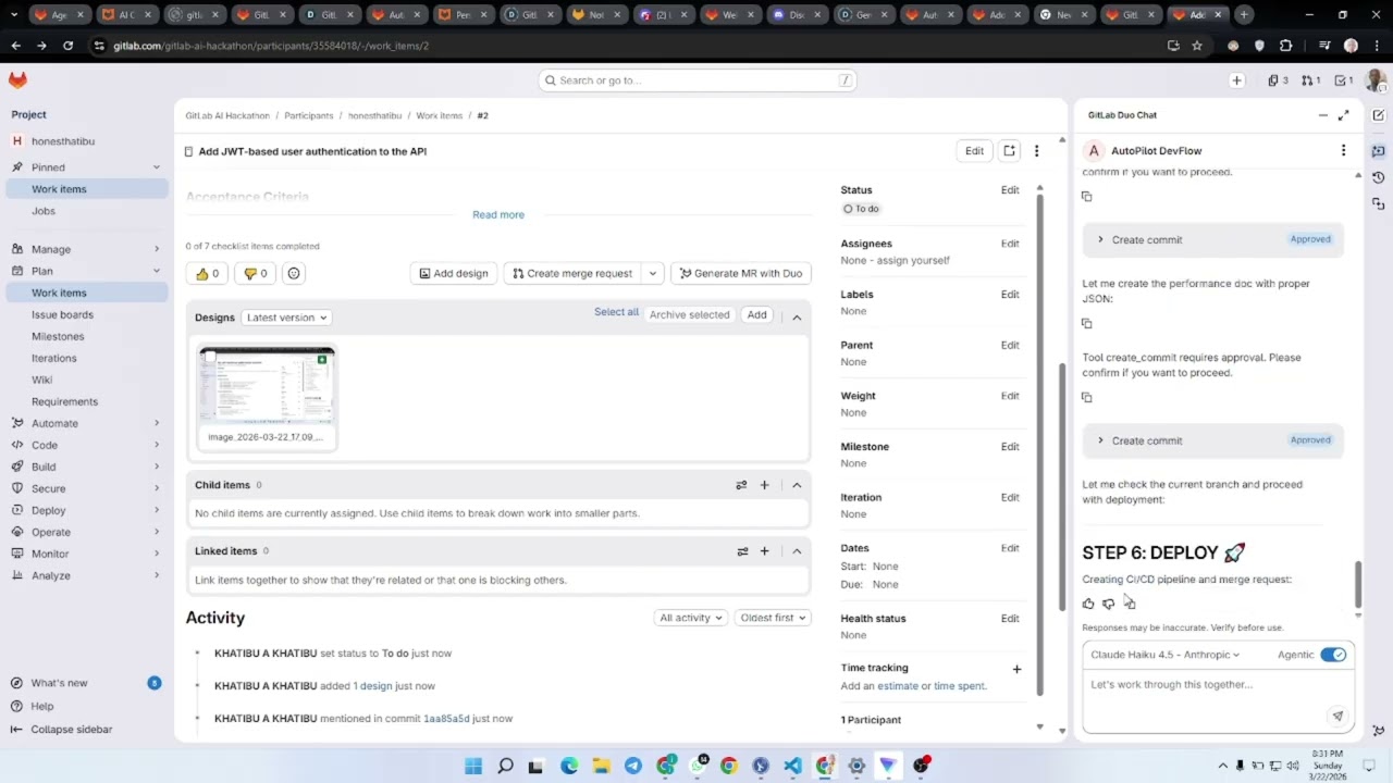 AutoPilot DevFlow hackthon gitlab