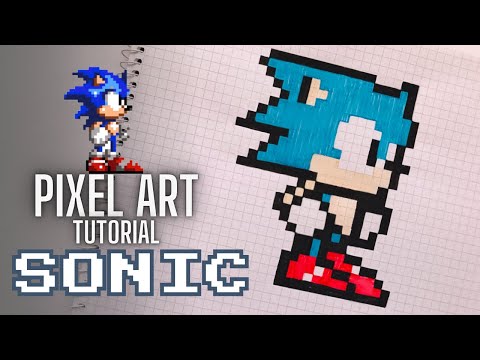 Pixel Art Tutorial: Drawing SONIC Step by Step