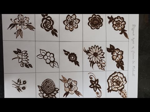 different types of Henna Flowers|| Fash Hennas