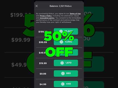 How to get cheap Robux! (50% off!) #roblox #robux