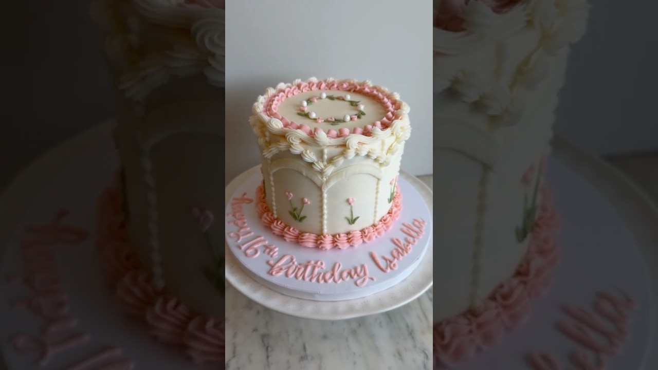 Love how this one turned out 🌷#cakedecorating #buttercreamcake #spring #birthdaycake #bakerylife