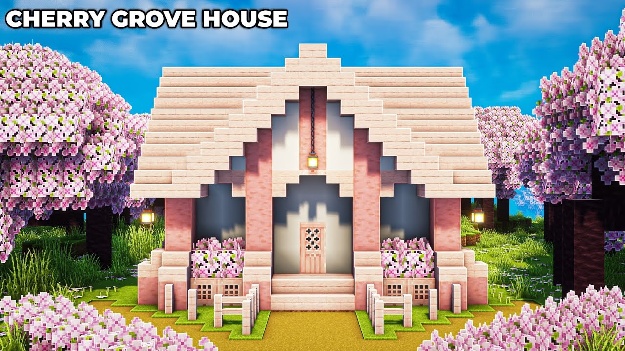 Minecraft : How To Build Cherry Grove House In 1.20 || #2 - Minecraft ...