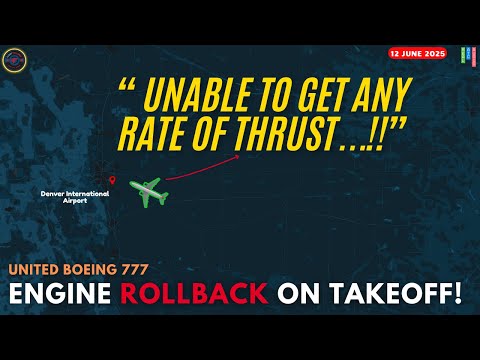 Engine rollback on takeoff United Boeing 777 | Emergency Landing in Denver #atc