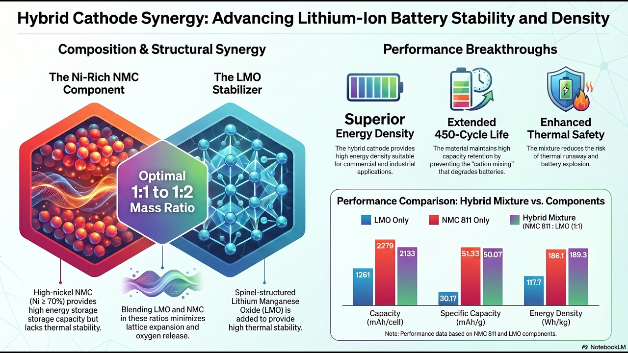 Lithium-Ion Battery Cathodes with NMC and LMO Active Materials