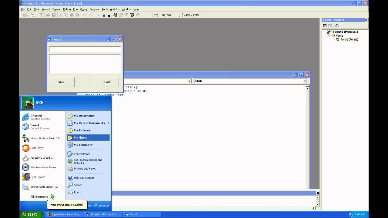 Save and load text in vb6.avi