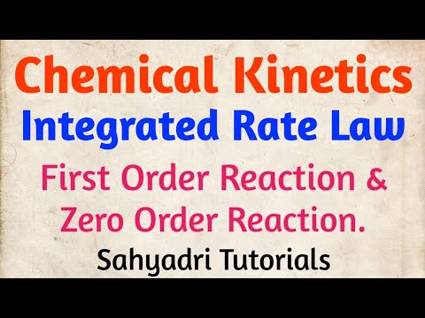 Chemical Kinetics | Integrated Rate Law for First/Zero Order Reaction | Sahyadri Tutorials