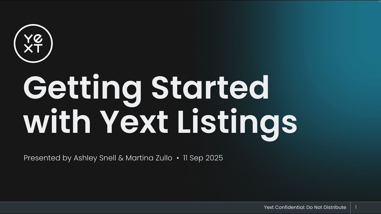 Getting Started With Yext Listings