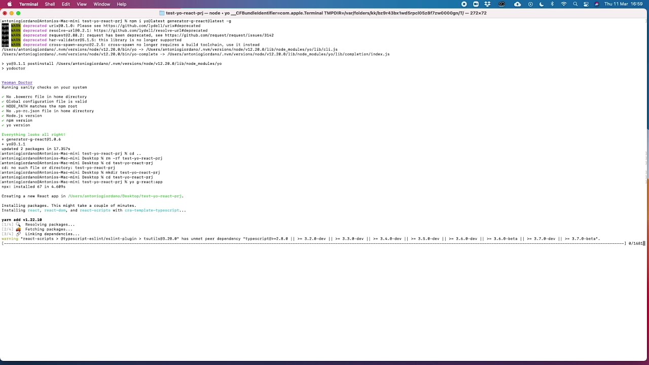01 - Getapper React Yeoman Generator - Installation